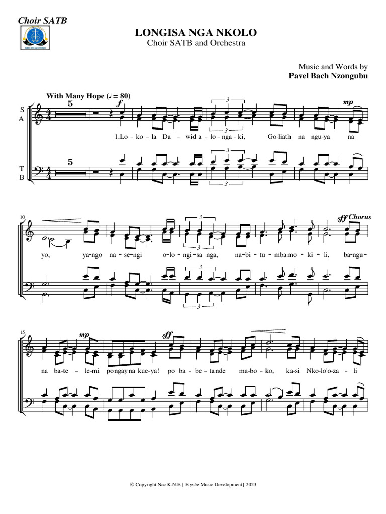 Longisa Nga Nkolo: SATB Choir Piece | PDF