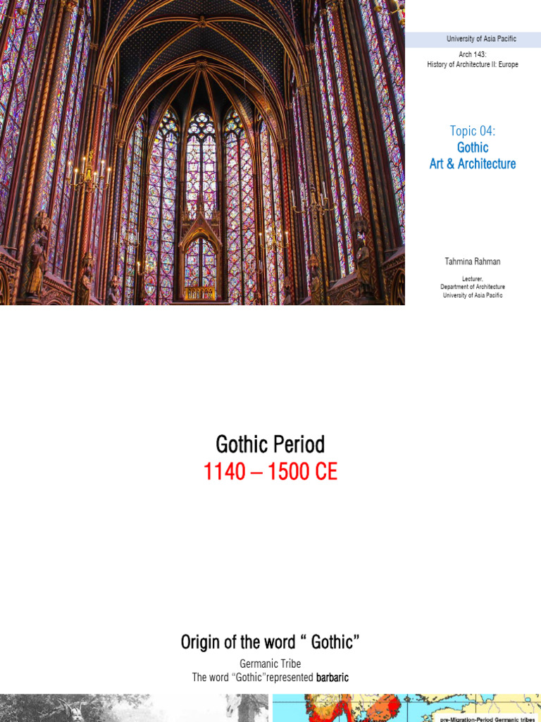 Lecture 4 - Gothic Art & Architecture | PDF | Gothic Architecture | Vault (Architecture)