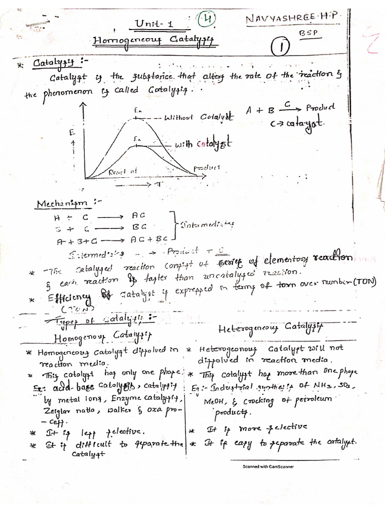 Homogeneous Catalysis | PDF