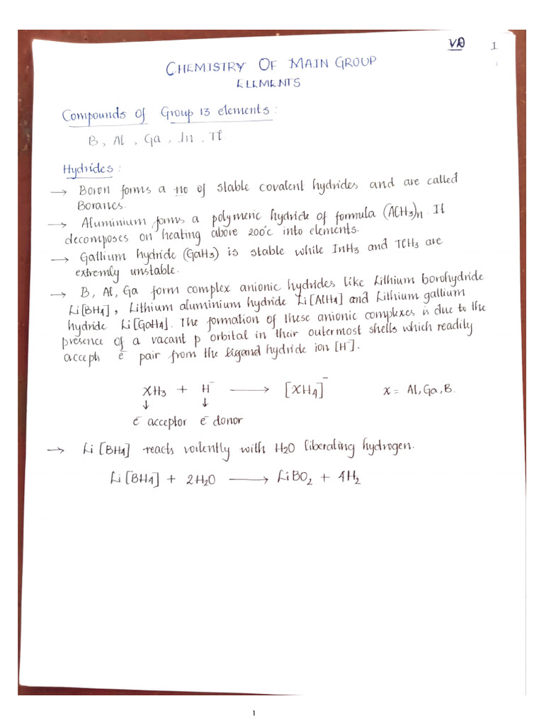 Chemistry of Main Group Elements | PDF