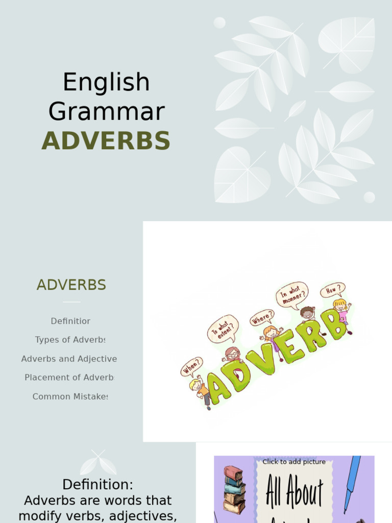Understanding Adverbs in English Grammar | PDF | Adverb | Adjective