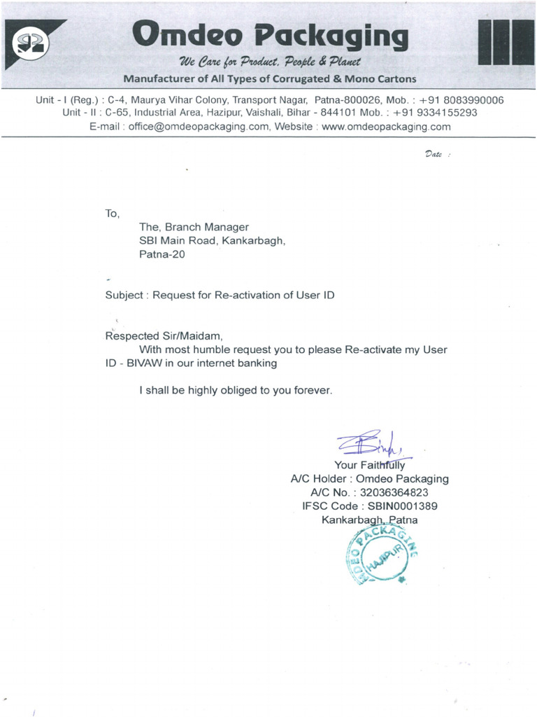 Bank Letter | PDF