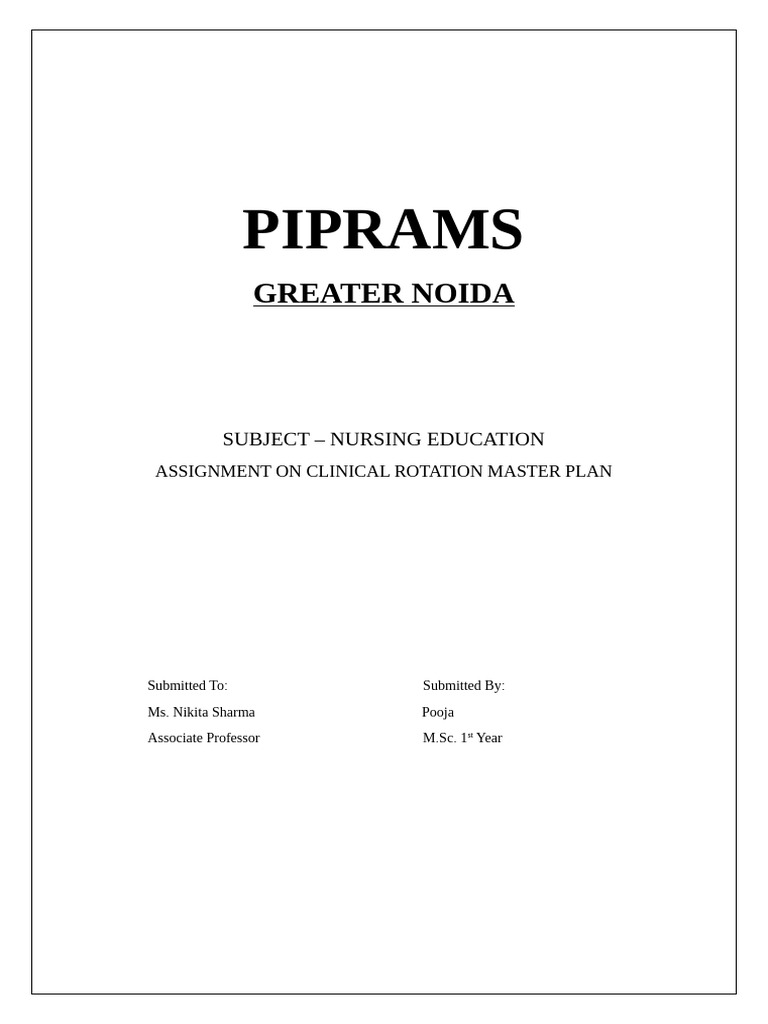 NE Clinical Rotation Master Plan | PDF | Nursing | Curriculum