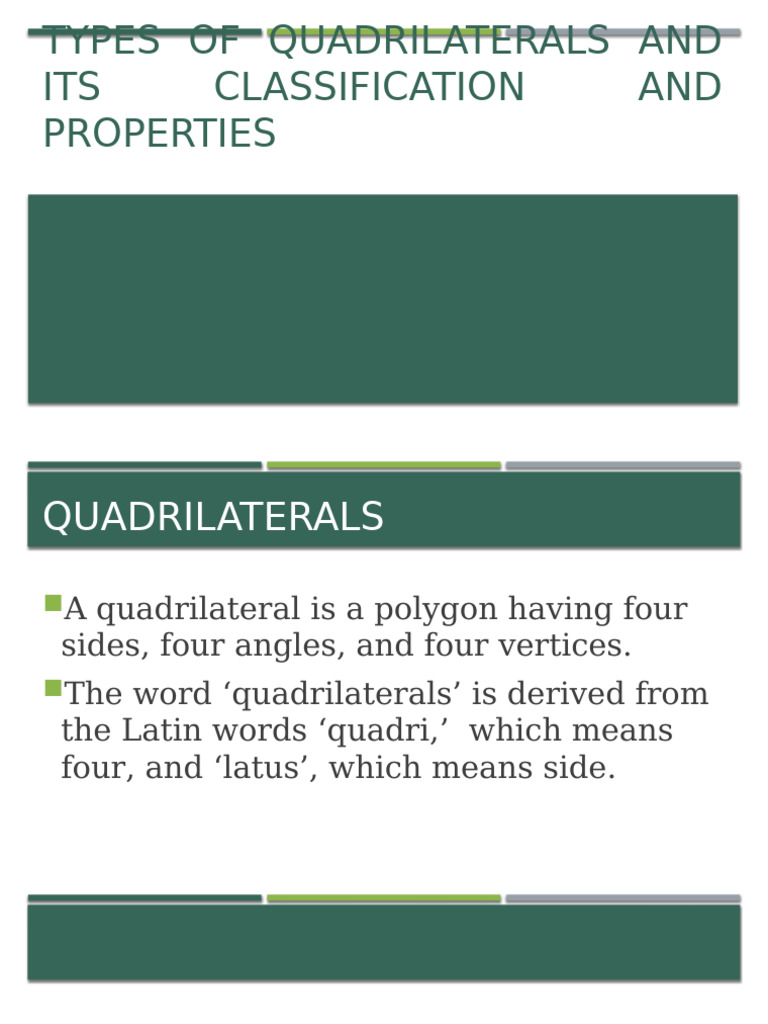Types of Quadrilaterals and Its Classification and Properties | PDF | Rectangle | Classical Geometry