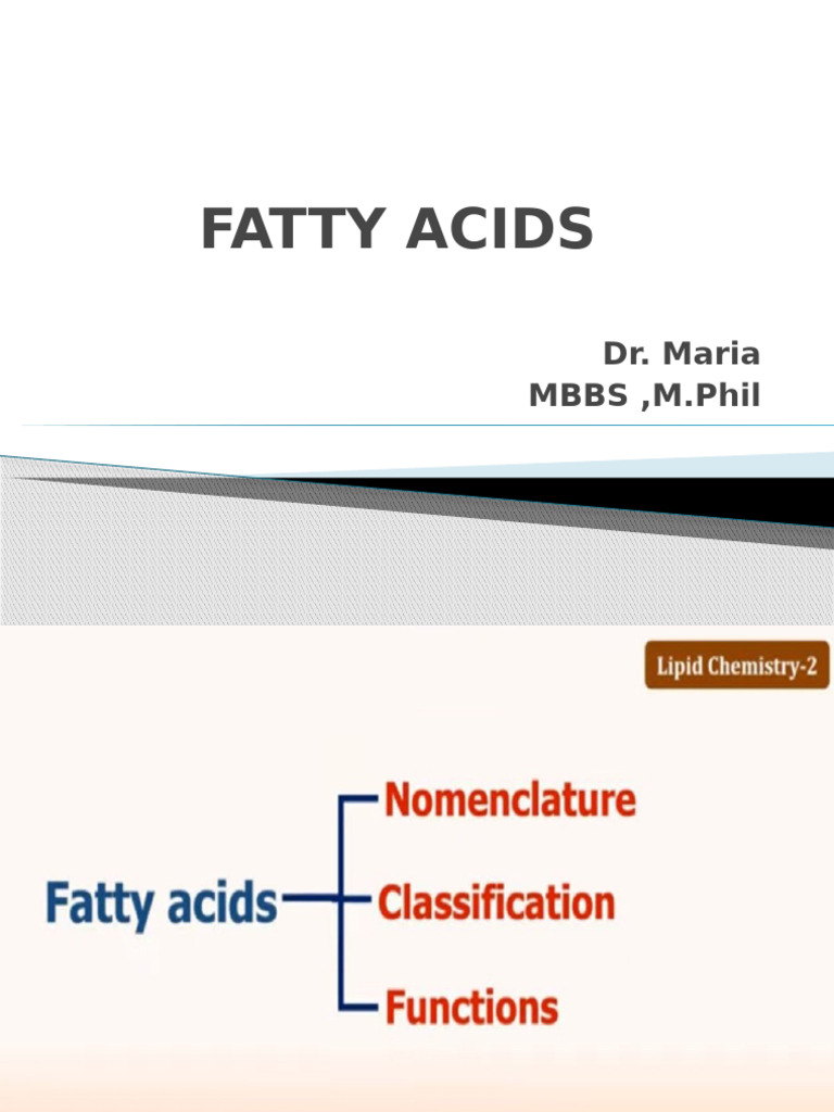 Fatty Acids | PDF