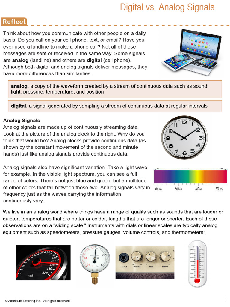 Understanding Analog Signals | PDF | Digital Signal | Digital Data