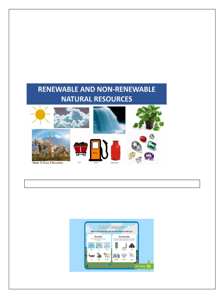 Renewable and Non Renewable Resources Notes | PDF | Natural Gas | Petroleum