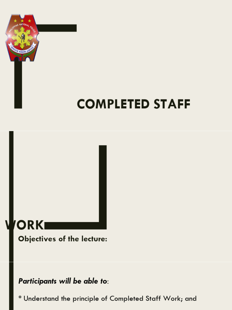 Completed Staff Work | PDF