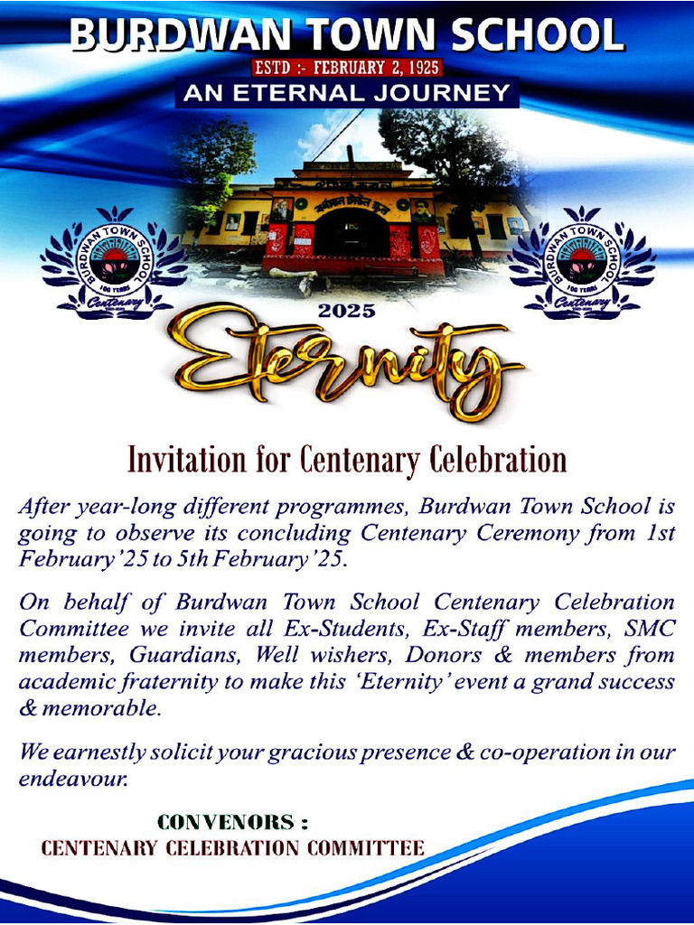 E-Invitation Card For Centenary Celebration of BTS | PDF