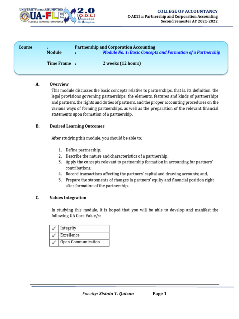Partnership Accounting Basics Explained | PDF | Partnership | Debits ...