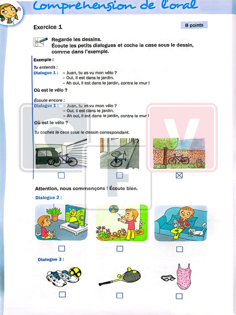 DELF Prim A1.1 - Test 1 | PDF