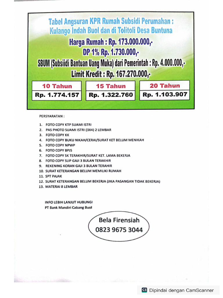 Tabel Angsuran KPR | PDF