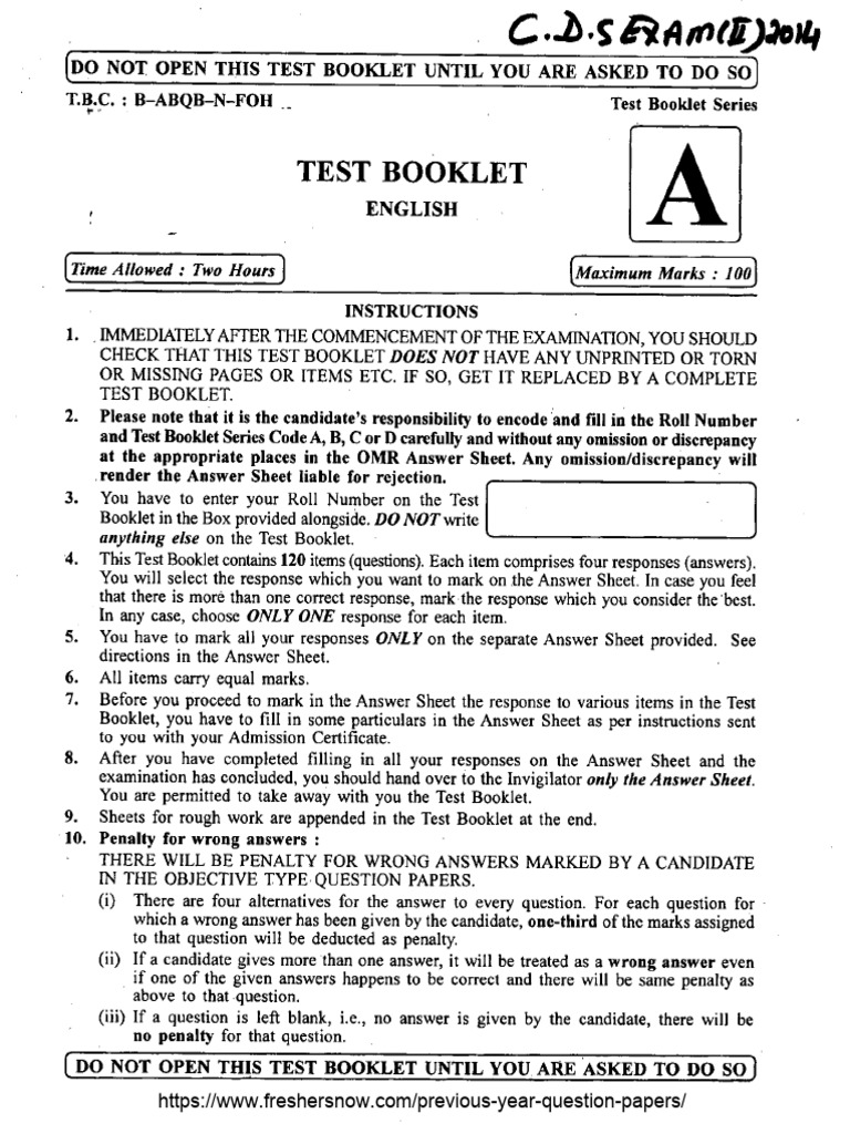 GPSSB Pharmacist English Old Paper | PDF