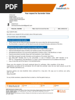 IndiaFirst Life Full Surrender Form | PDF | Insurance | Life Insurance