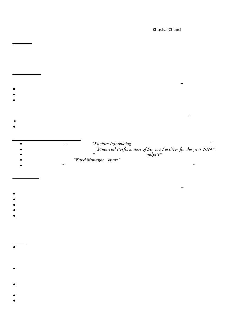 Khushal Chand - Resume Updated-2025. | PDF | Investment Management ...