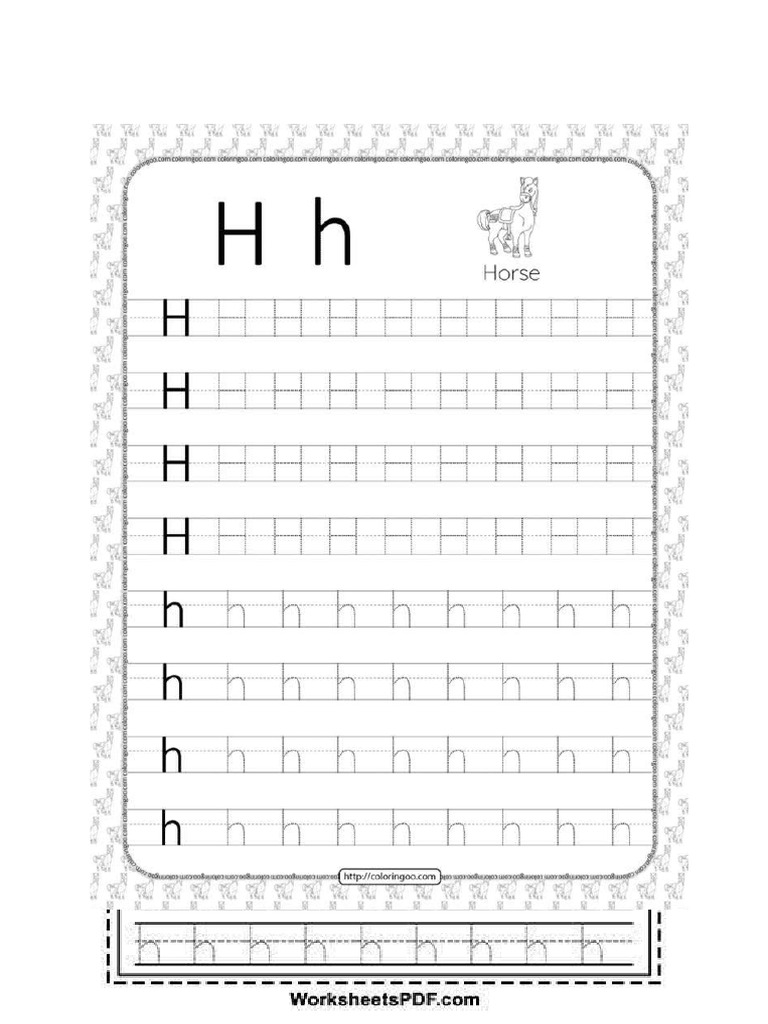 Letter H Worksheets | PDF