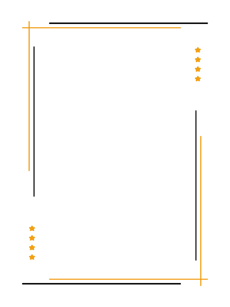 Yellow and White Minimalist A4 Page Border | PDF