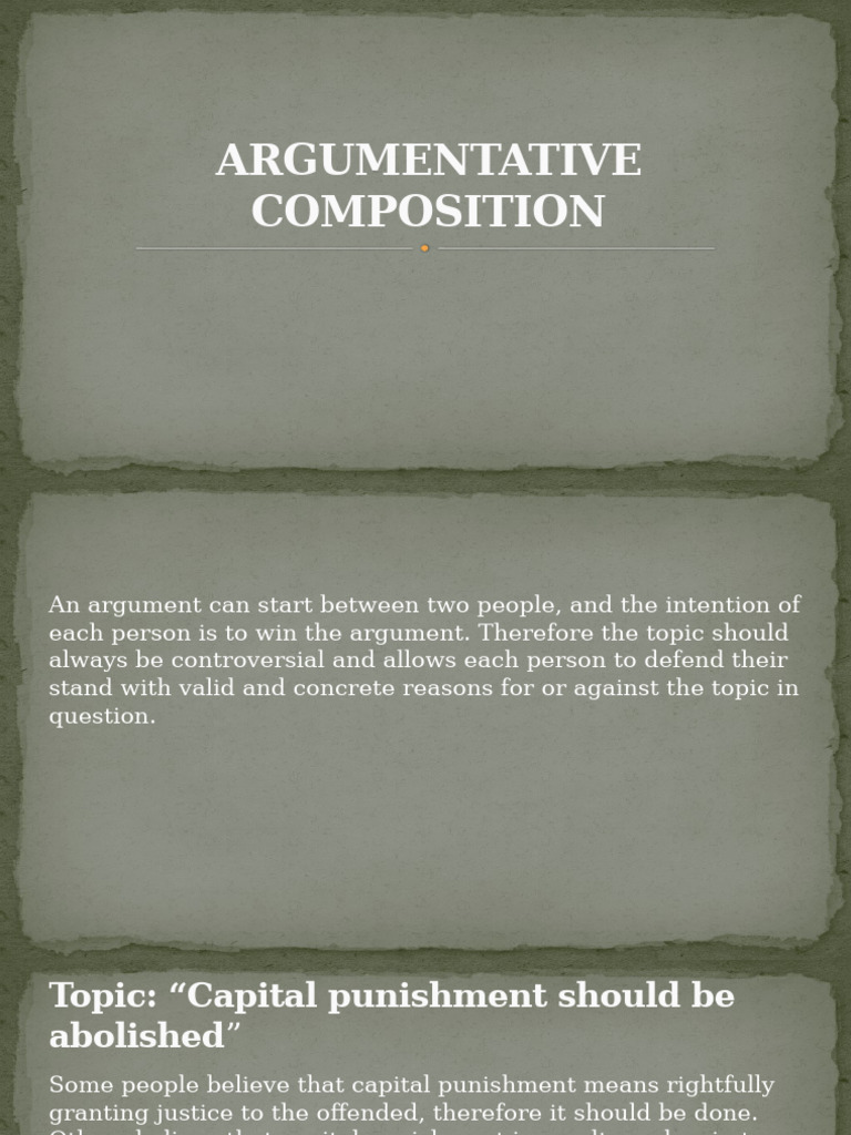Argumentative Composition | PDF
