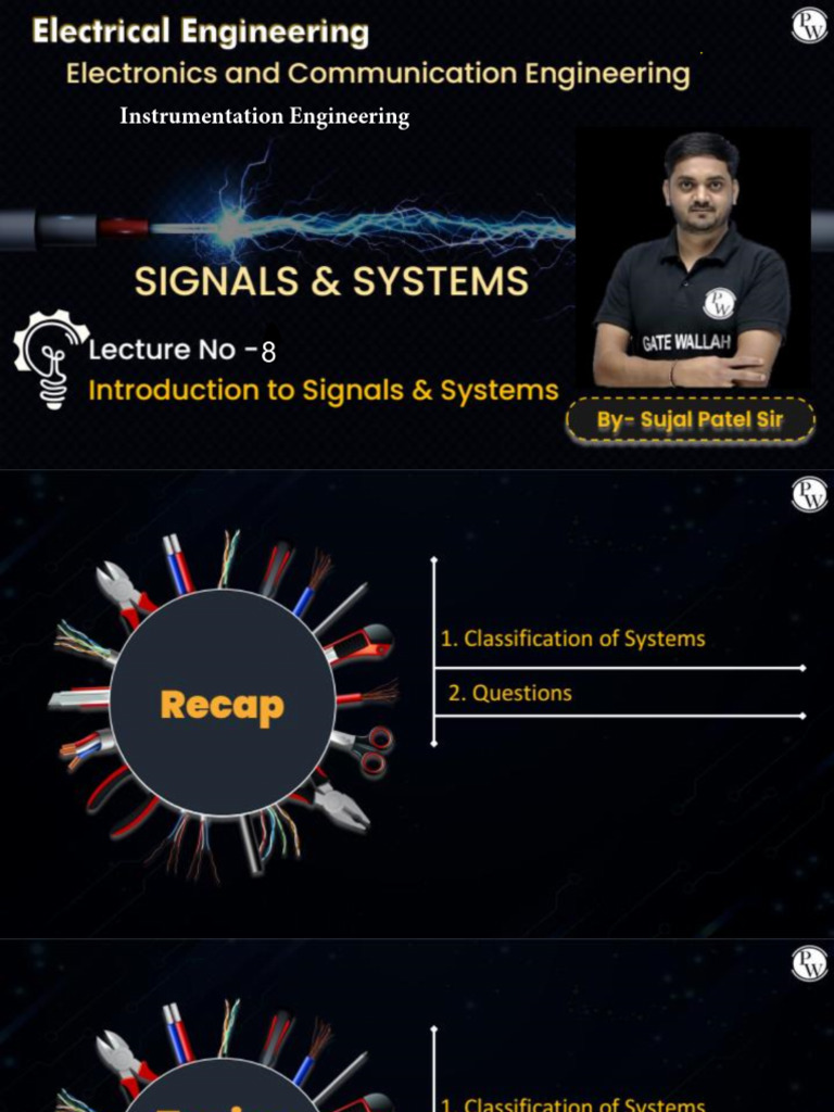 Introduction To Signals and Systems 08 - Class Notes | PDF