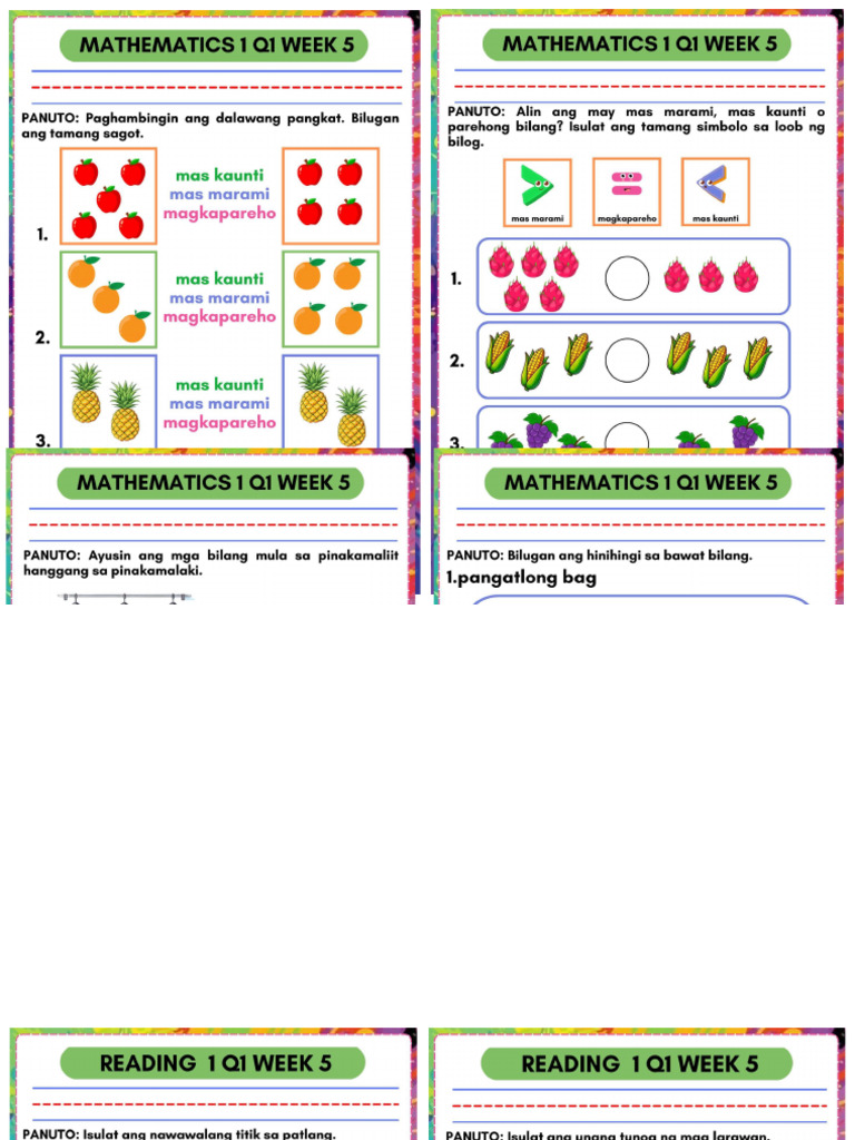 Week 5 Activity Sheets | PDF