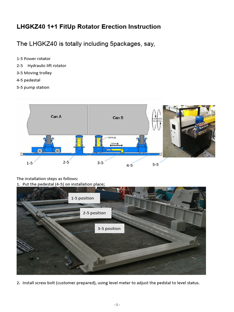 Apd.3 1+1 Fitup Station Erection Instruction | PDF