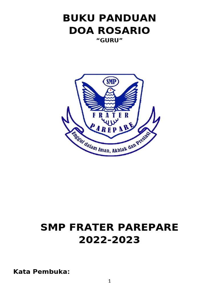 Panduan Doa Rosario SMP Frater | PDF