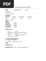 TTE TEE Report Template | PDF