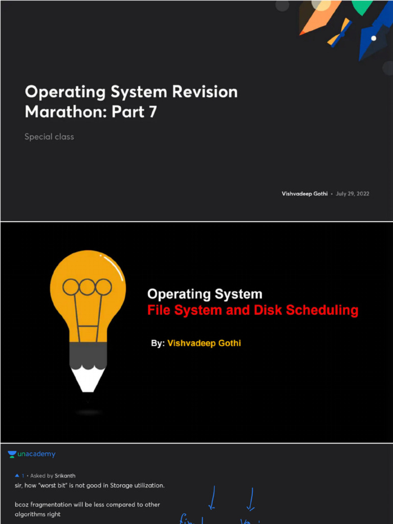 Operating System Revision Marathon Part 7 With Anno | PDF