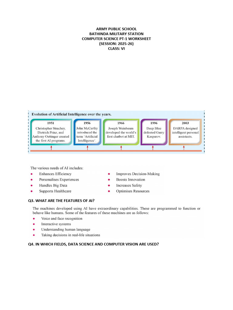 Class 6 Combine Worksheet PT-1 JULY | PDF