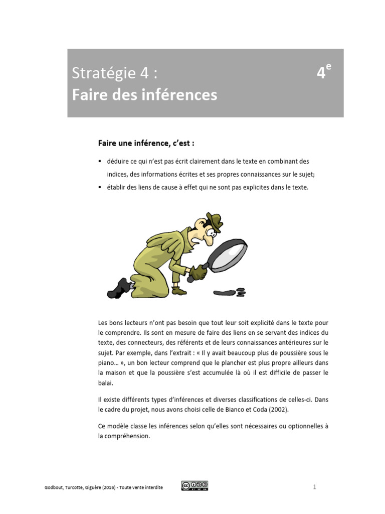 Stratégies pour faire des inférences | PDF