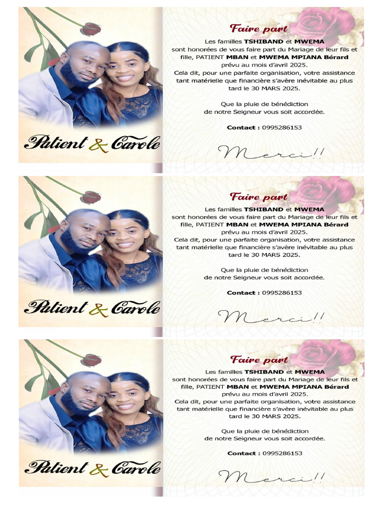 Faire Part 3 | PDF