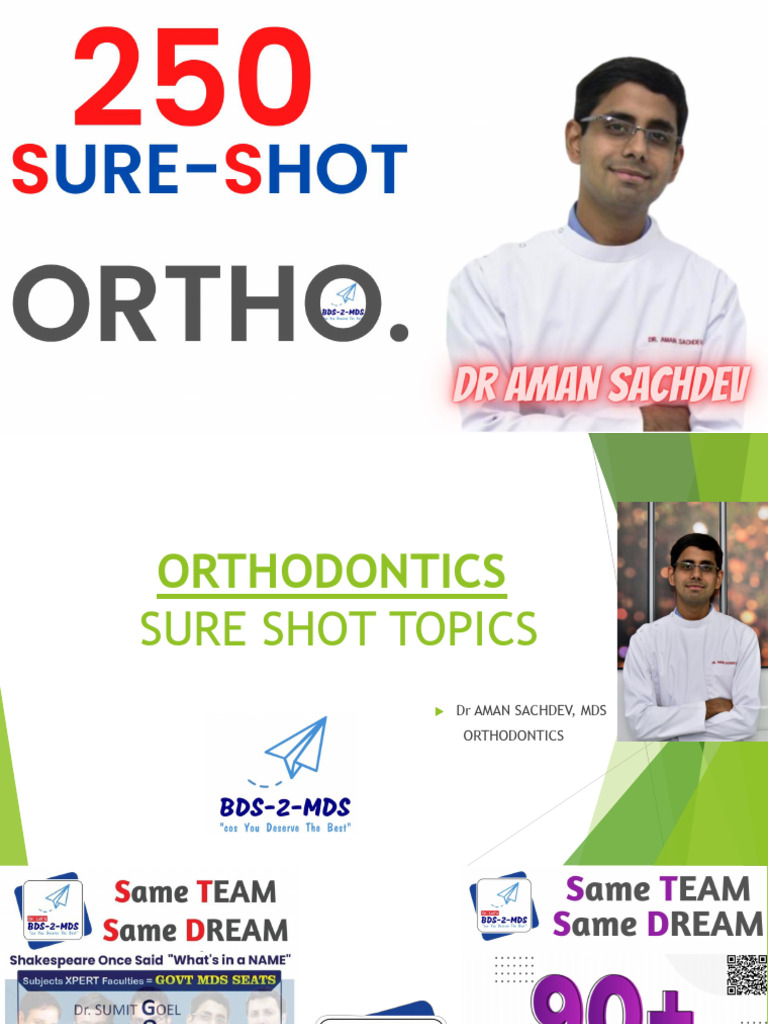 250 SS - Orthodontics - DR Aman Sachdev | PDF | Orthodontics ...