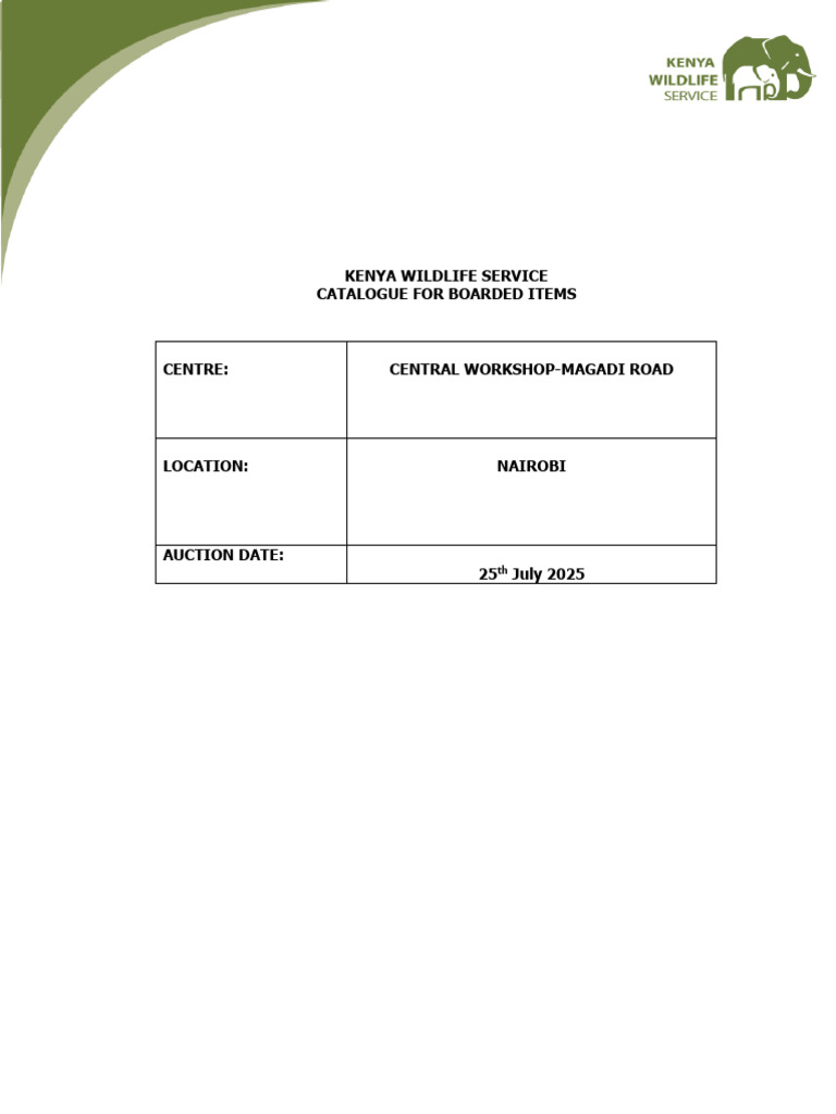 KWS Auction Catalogue 2025 | PDF | Pickup Truck | Motor Vehicle