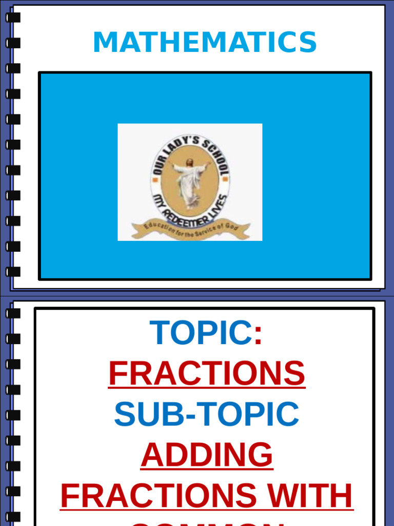 Adding Fractions with Common Denominators | PDF