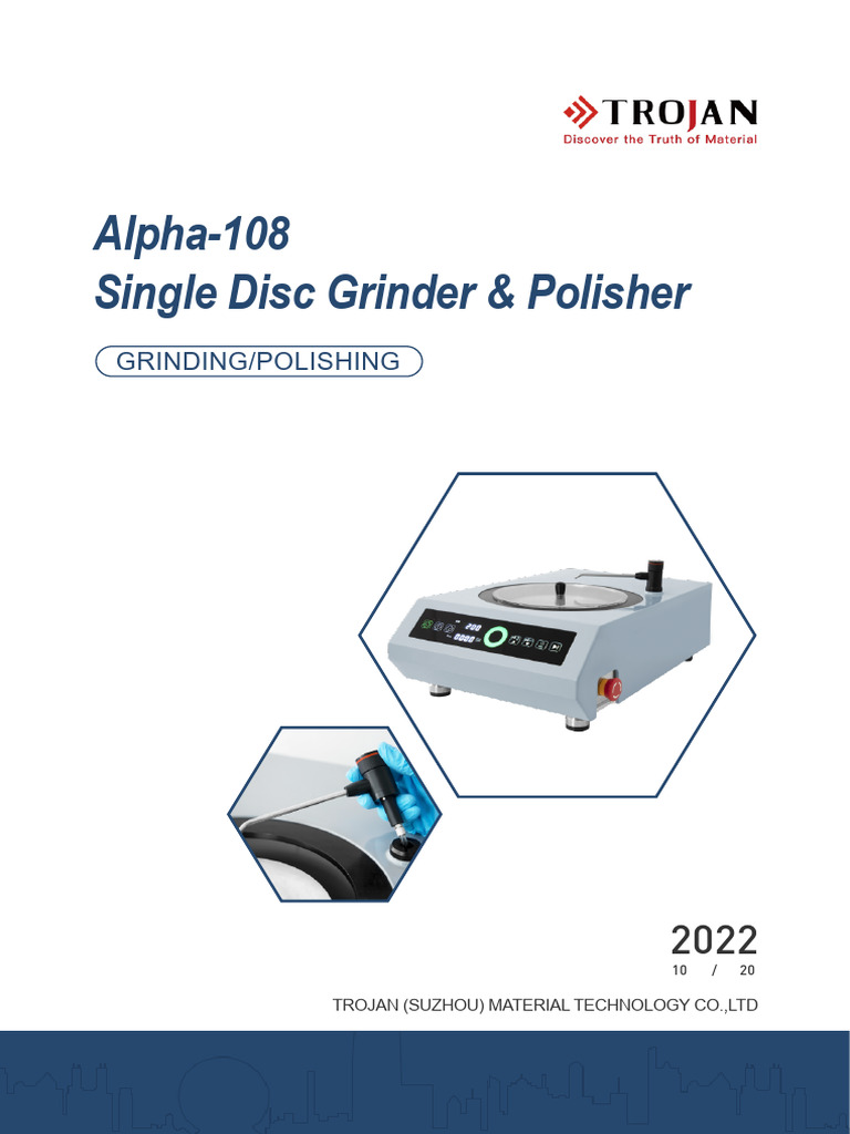Alpha-108 Grinder & Polisher Overview | PDF | Mill (Grinding ...