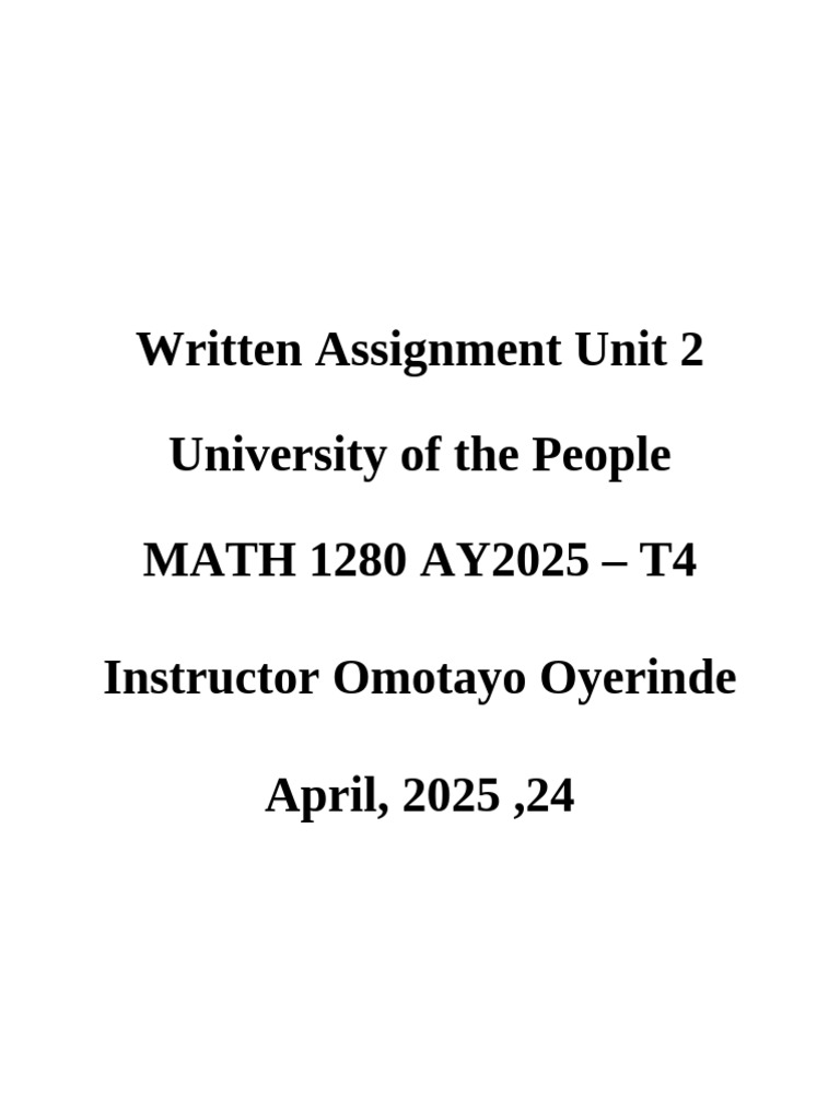 Written Assignment Unit 2 | PDF | Standard Deviation | Quartile