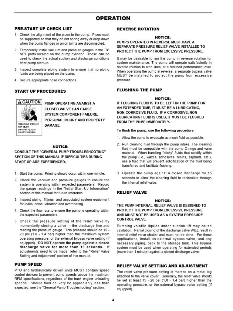 Vane Pump Operation and Maintenance Guide | PDF | Pump | Valve