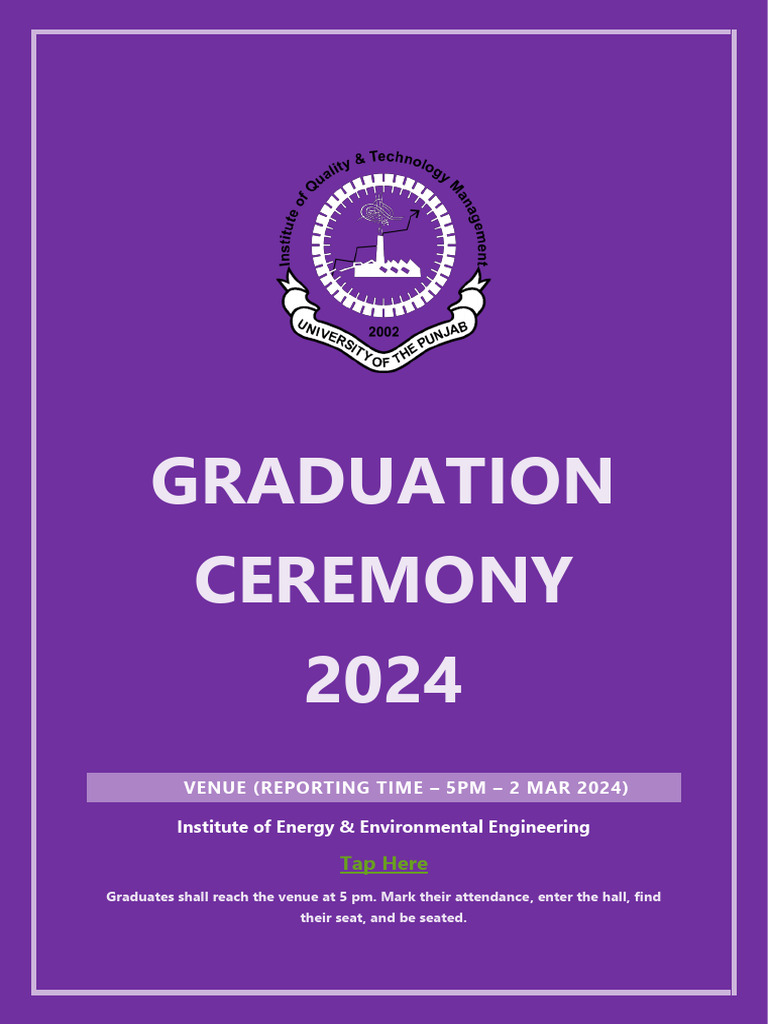 Graduation Instructions 2024 | PDF