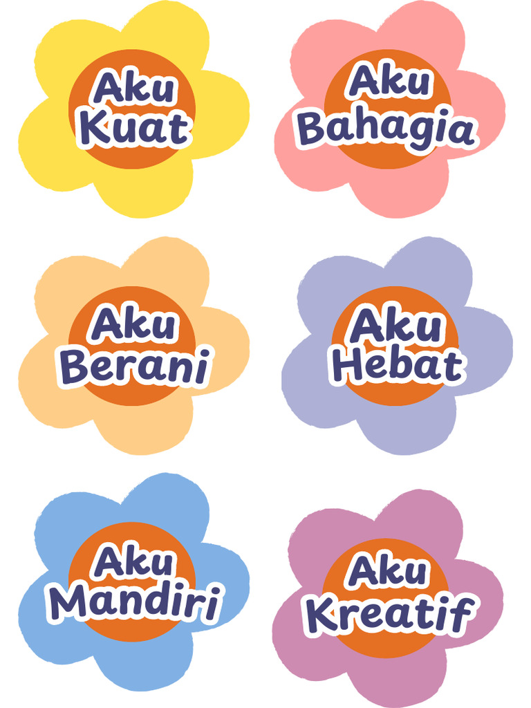 Empat Kata Ajaib Poster Biru Dan Hijau Lucu Dan Kartun (1) | PDF