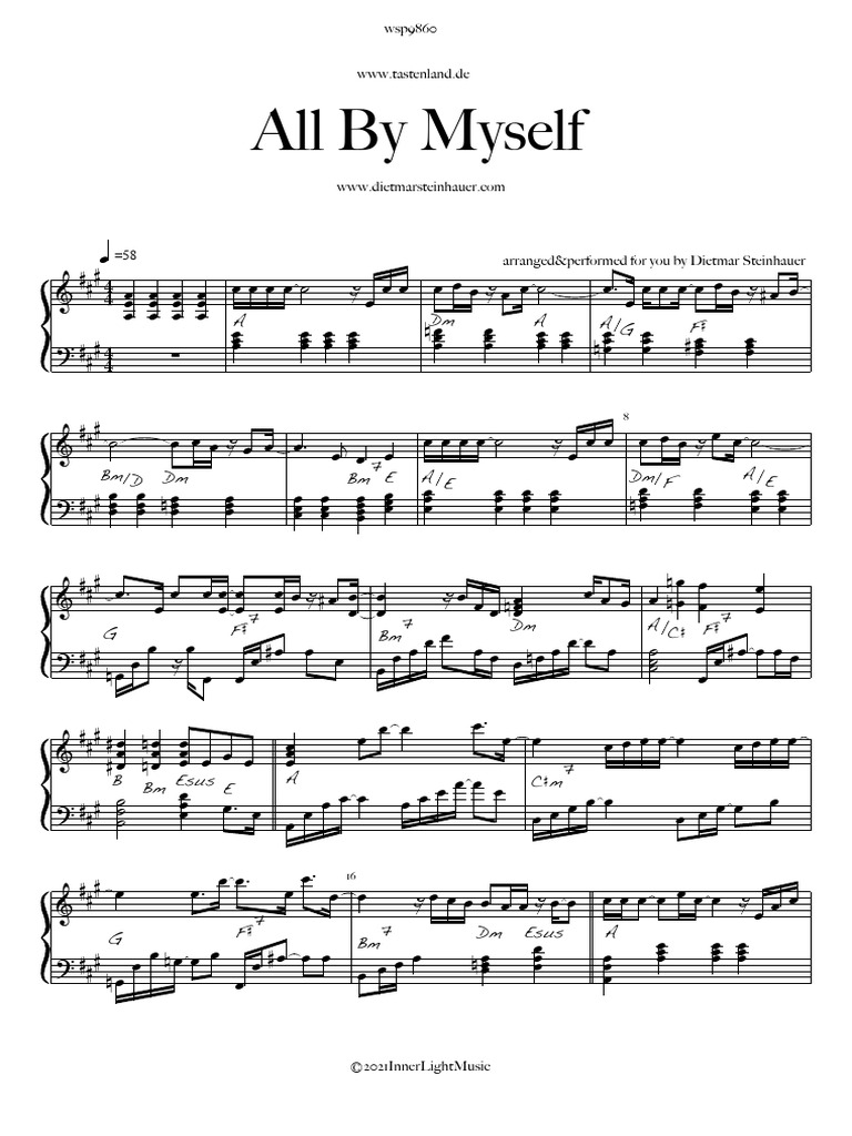 All By Myself Sheet Music PDF | PDF