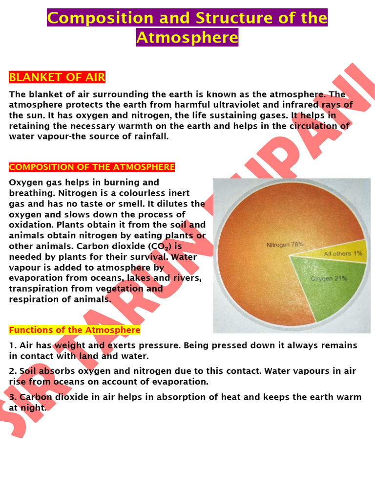 Composition and Structure of The Atmosphere | PDF | Atmosphere Of Earth ...