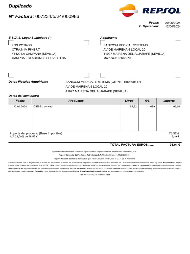 Repsol 3 | PDF | Factura | Justicia