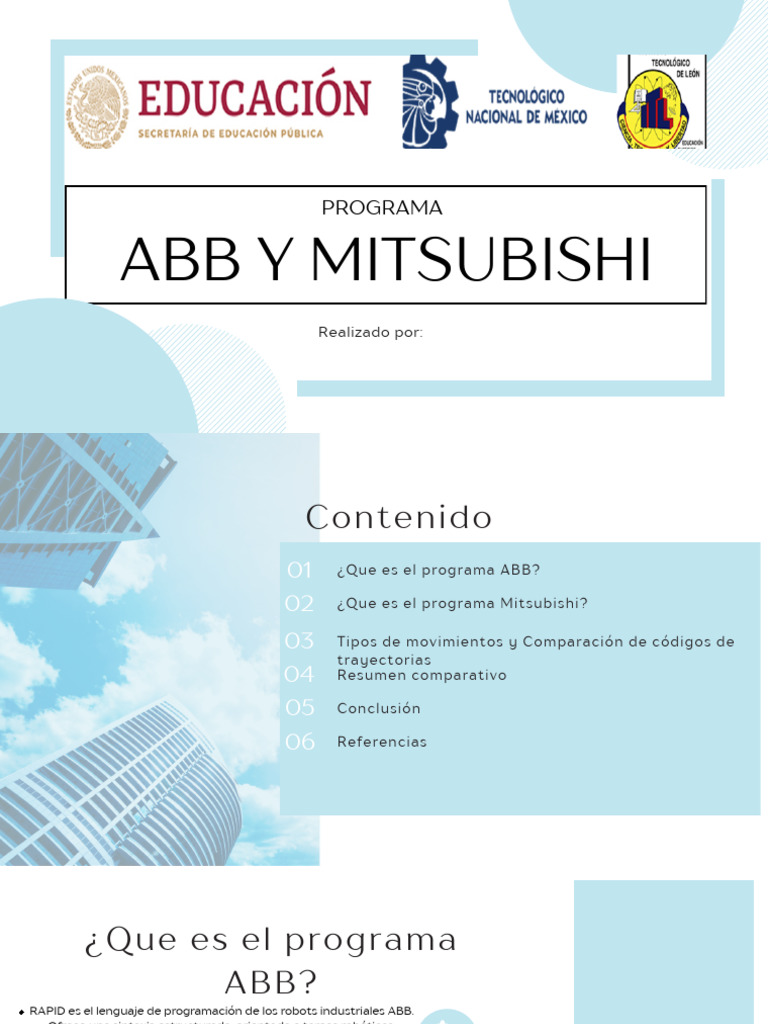 ABB y Mitsubishi | PDF | Lenguaje de programación | Programa de computadora