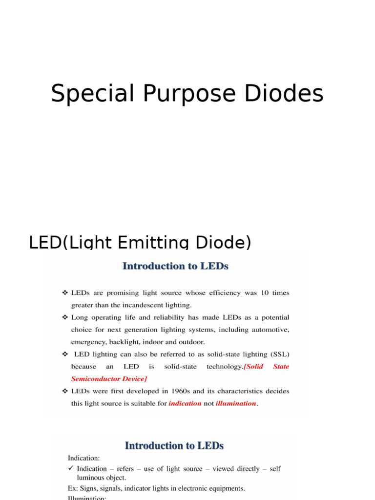 Special Purpose Diodes | PDF
