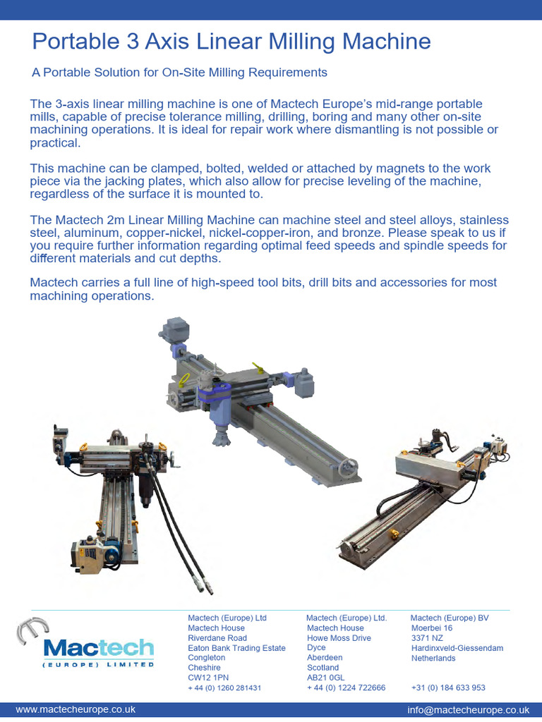 Portable 3 Axis Linear Milling Machine PP | PDF | Industrial Processes ...