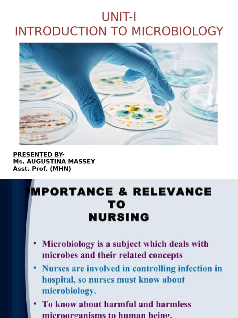 Unit I (Microbiology) | PDF