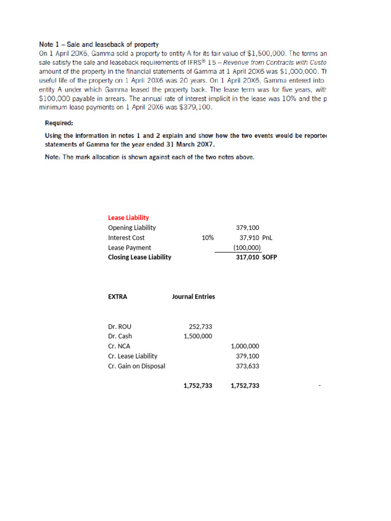 Lease Liability and Journal Entries Analysis | PDF