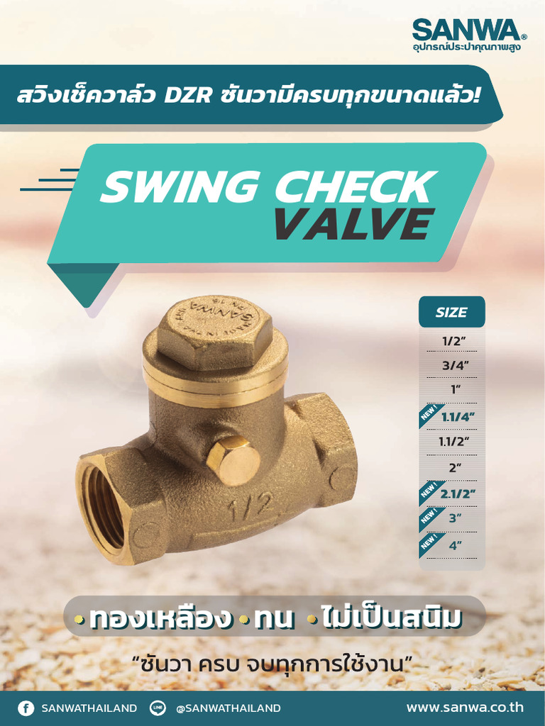 Sanwa Check Valve DZR 200422 | PDF