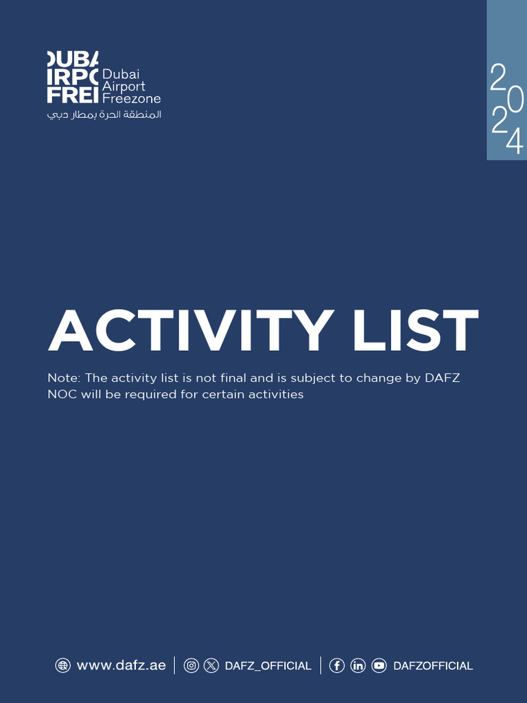 ISIC Activity-Lists 2024 | PDF