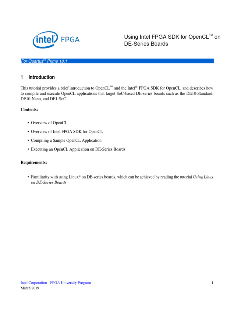 OpenCL On de Series Boards | PDF | Field Programmable Gate Array | Computer Program